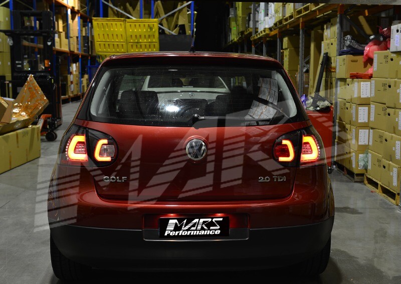 Black 3D Full LED Tail lights for VolksWagen VW Golf V 03-08 GTI GT R32 ...