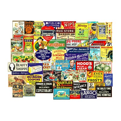 Advertising Sign Stickers, BARGAIN 2-PACK of Sticker Sheets, 49 ...