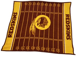Vintage Washington REDSKINS Gridiron Throw BLANKET Old Indian Head Logo ...
