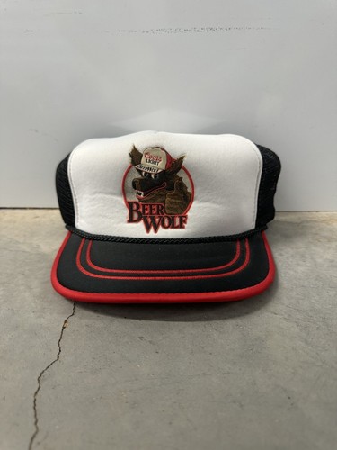 Vintage Coors Light Beer Wolf Truckers Hat Adjustable SnapBack Cap Rare ...