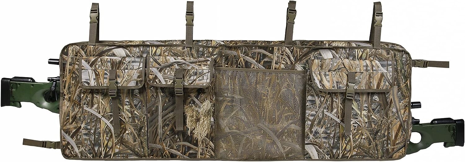 UTV Double Gun Bag Rack Rifle Carrier Case Rear Roll Cage Storage ...