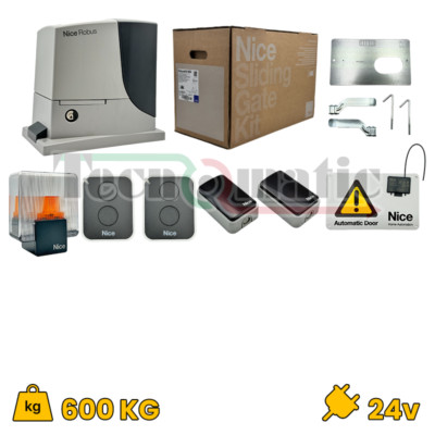 NICE ROBUS 600 BD RB600BDKCE 600Kg 24V KIT PER AUTOMAZIONE CANCELLO SCORREVOLE | eBay