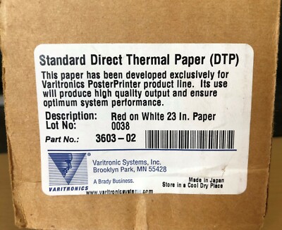 Standard direct thermal paper (DTP) Red on white 23In | eBay