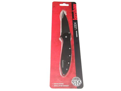 KERSHAW 1660H3 LEEK Black Speed-Safe assisted linerlock knife 4" closed ...