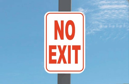 No Exit Street Sign Regulatory 12" x 18" Aluminum Metal Road #54 USA ...
