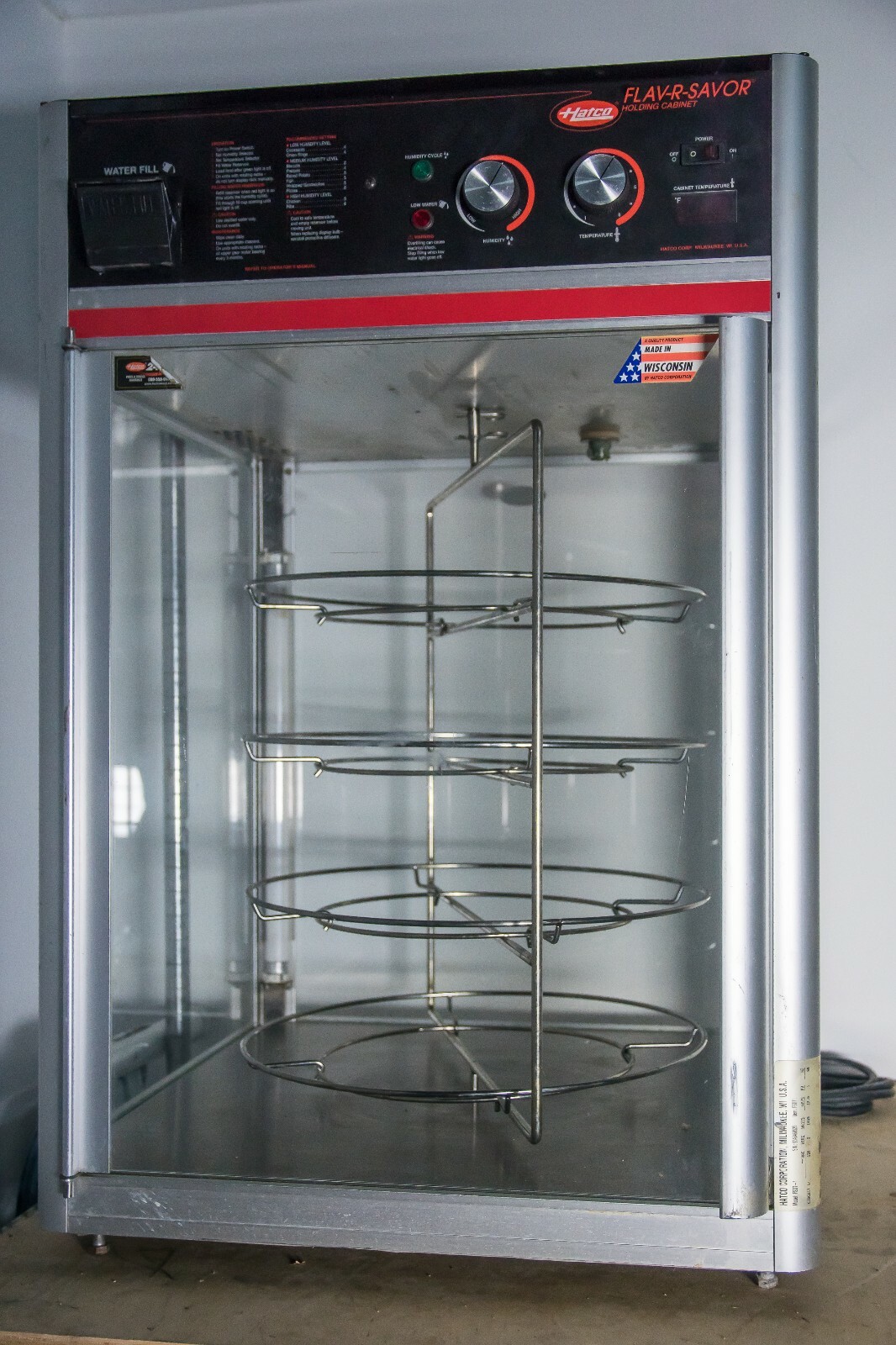 Hatco FSDT-1 Countertop Hot/Heated Food Display Case with 4 Tier Circle ...