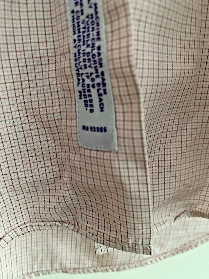 Brooks Brothers Egyptian Cotton S/Sleeve Pink Check made USA 15.5in ...