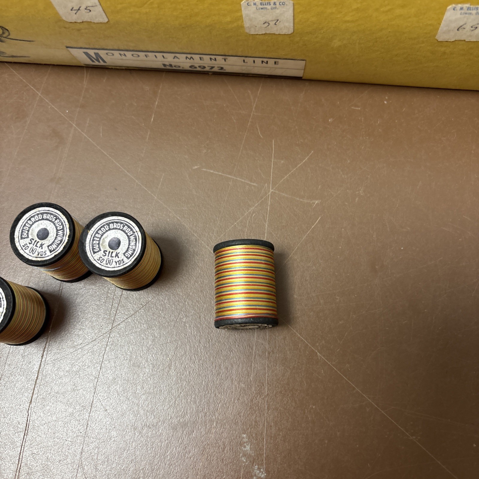 Vintage Gudebrod Rod Wrapping Silk Thread 4 Spools Multicolor | eBay