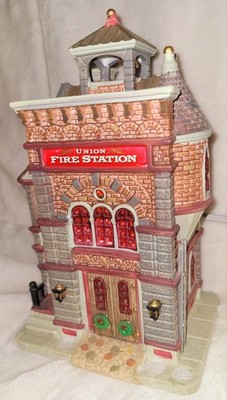 Lemax 2008 Christmas Village Union Firehouse (No Box) | eBay