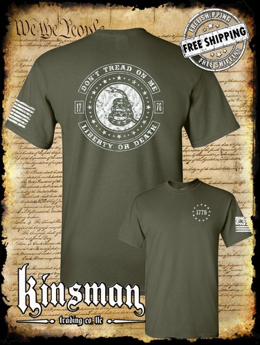 Don't Tread On Me LIBERTY or DEATH Rattlesnake 2-Sided T-Shirt 2nd ...