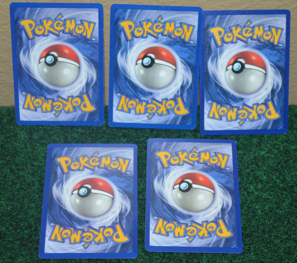 Five Pokemon Trainer POTION GUST OF WIND ROCKET SNEAK ATTACK Game Cards ...