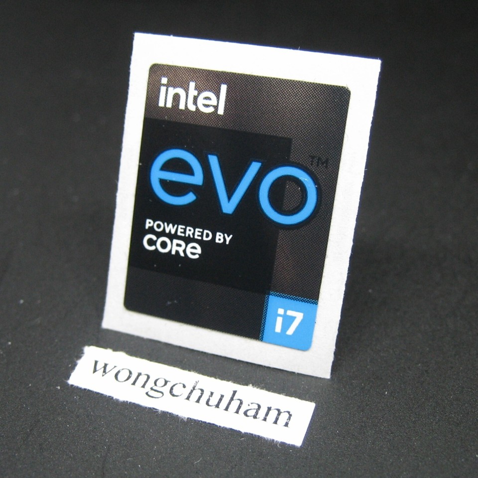 PC Notebook Sticker - intel evo CORE i7 sticker 18mm x 23mm ...