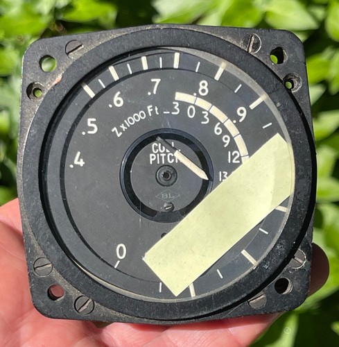 BRIAN LEROUX PARIS COLL. PITCH INDICATOR GAUGE NO 1308 TYPE 843-16-1-A ...