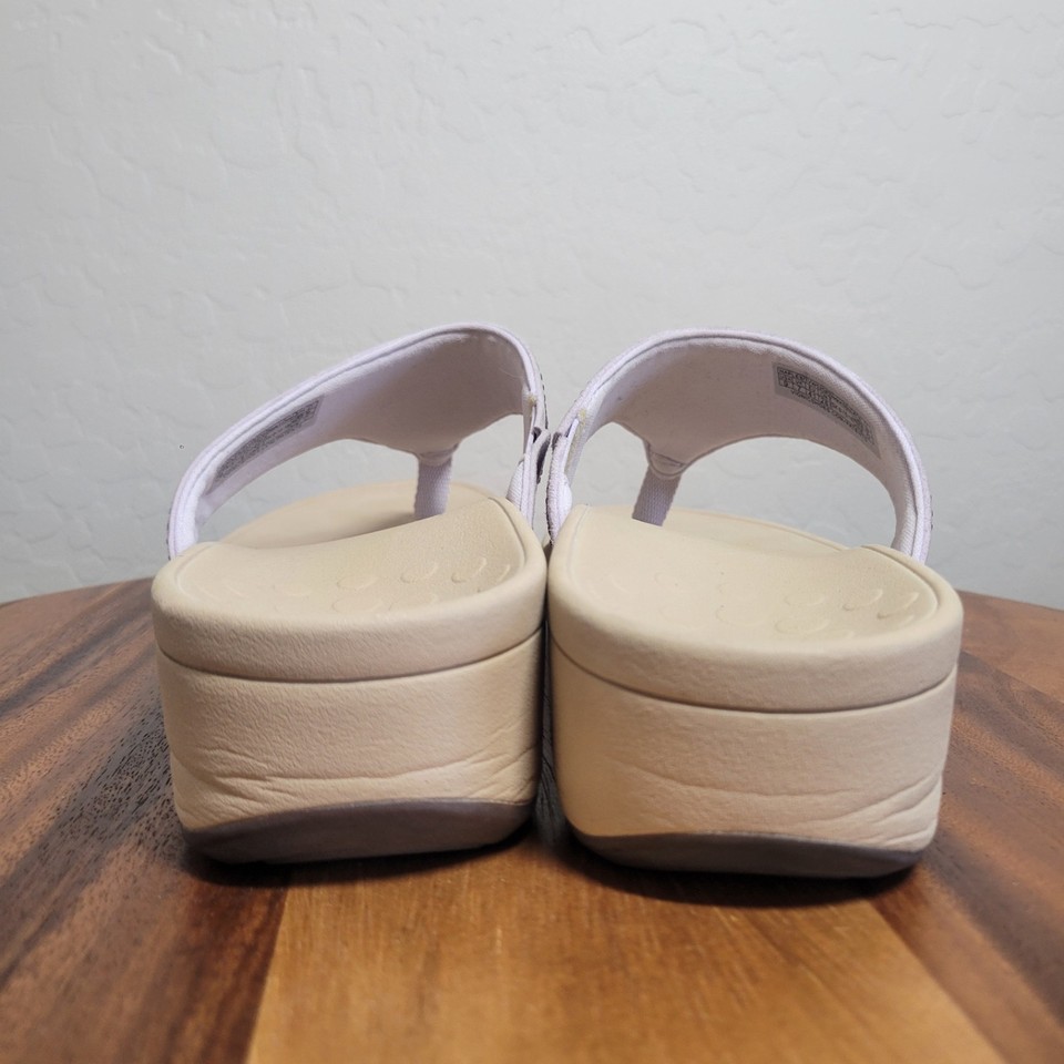 Vionic Naples Platform Pink Champagne Bling Sandals Slip On Shoes ...