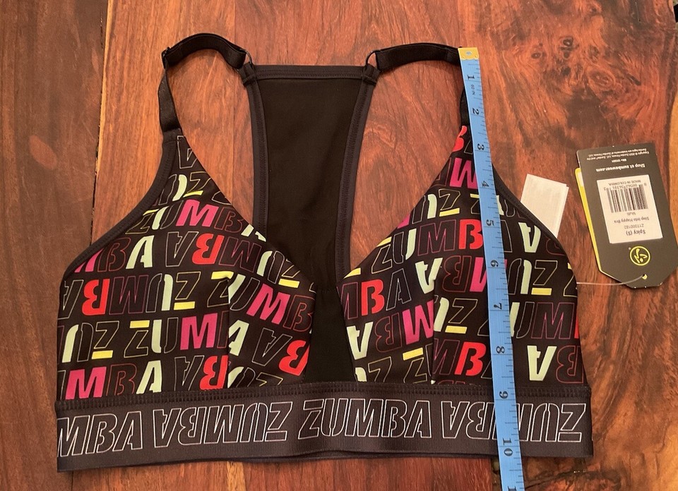 Zumba Step Into Happy Bra Multi Color Small | eBay