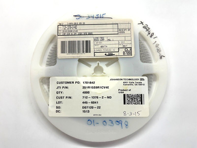 (2,636 PIECE REEL) 251R15S9R1CV4E, JOHANSON CAP CER 9.1PF 250V C0G/NP0 ...