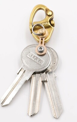 Bronze EDC Shackle Key Ring, Keychain Carabiner with Stainless Steel ...