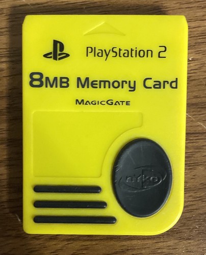 OEM Sony Playstation 2 PS2 Yellow NYKO Magic Gate 8MB Memory Card PS ...