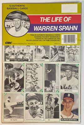 1980s Life of Warren Spahn 12 Authentic Baseball Cards Memorable ...
