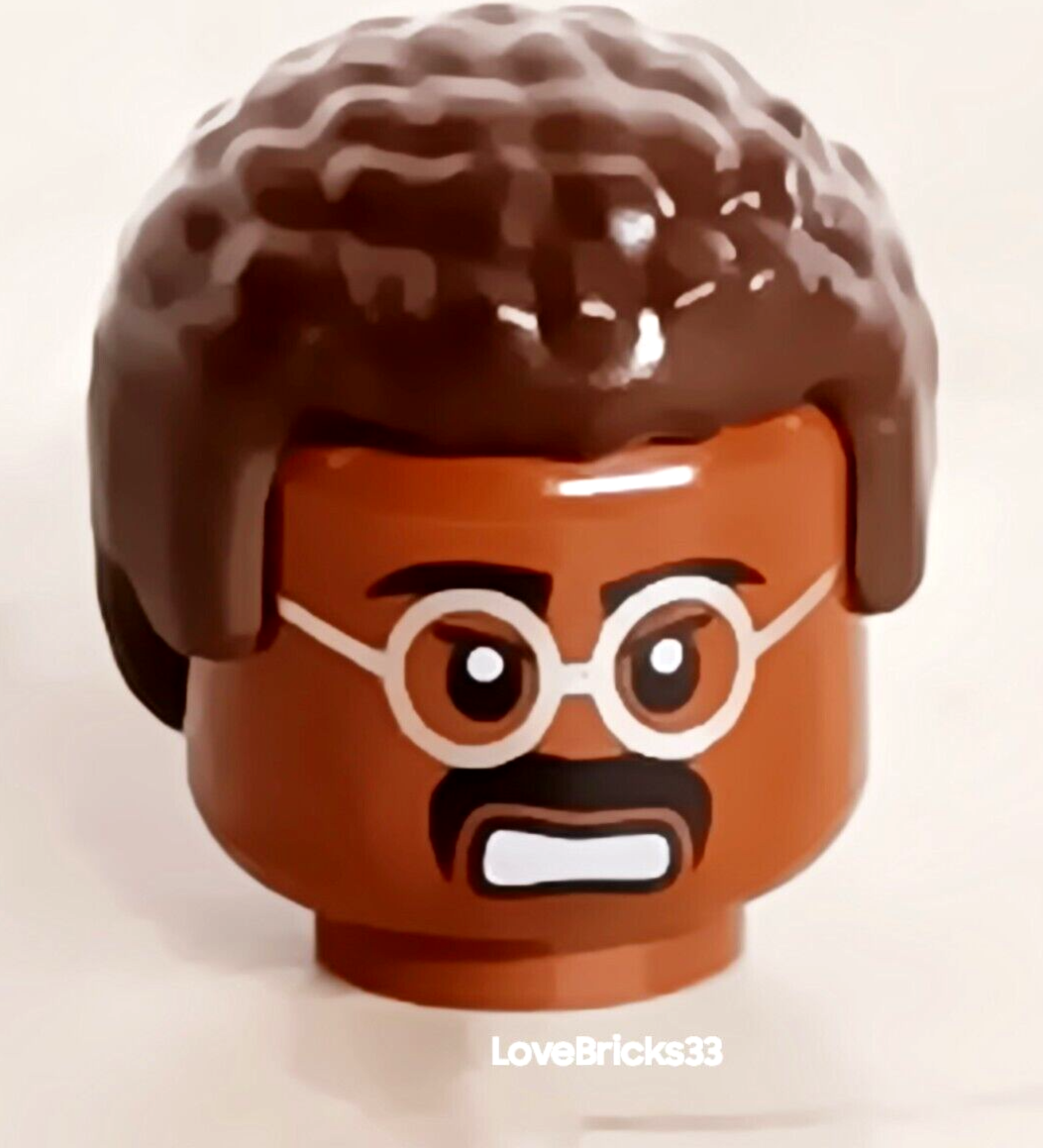 New LEGO African American WIG Head Glasses Big Smile Shady Free WIG ...