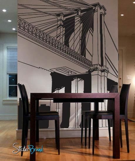NYC Brooklyn Bridge Wall Decal. New York City Decor. #334 | eBay