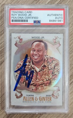 Roy Wood Jr Signed 2021 Allen & Ginter Foil Card #203 Comedian Slabbed ...