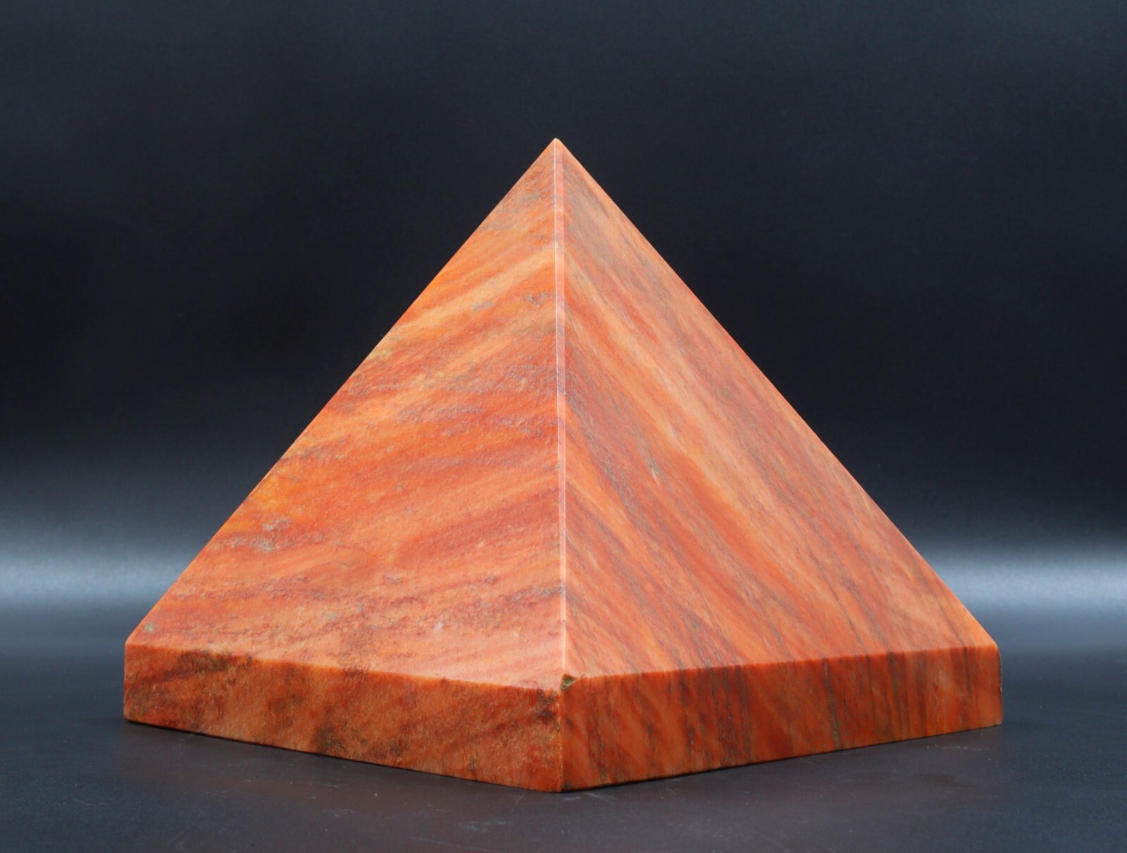 160MM Carrot Jasper Crystal Pyramid Natural Stone Healing Spiritual ...