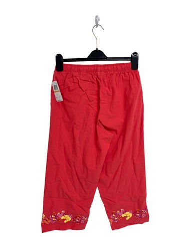 Pappagallo Women's Bright Orange Elastic Waist Drawstring Lounge Pants ...