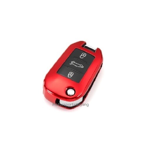 Chrome Red Key Cover Case For Vauxhall Corsa F Crossland x Grandland x ...