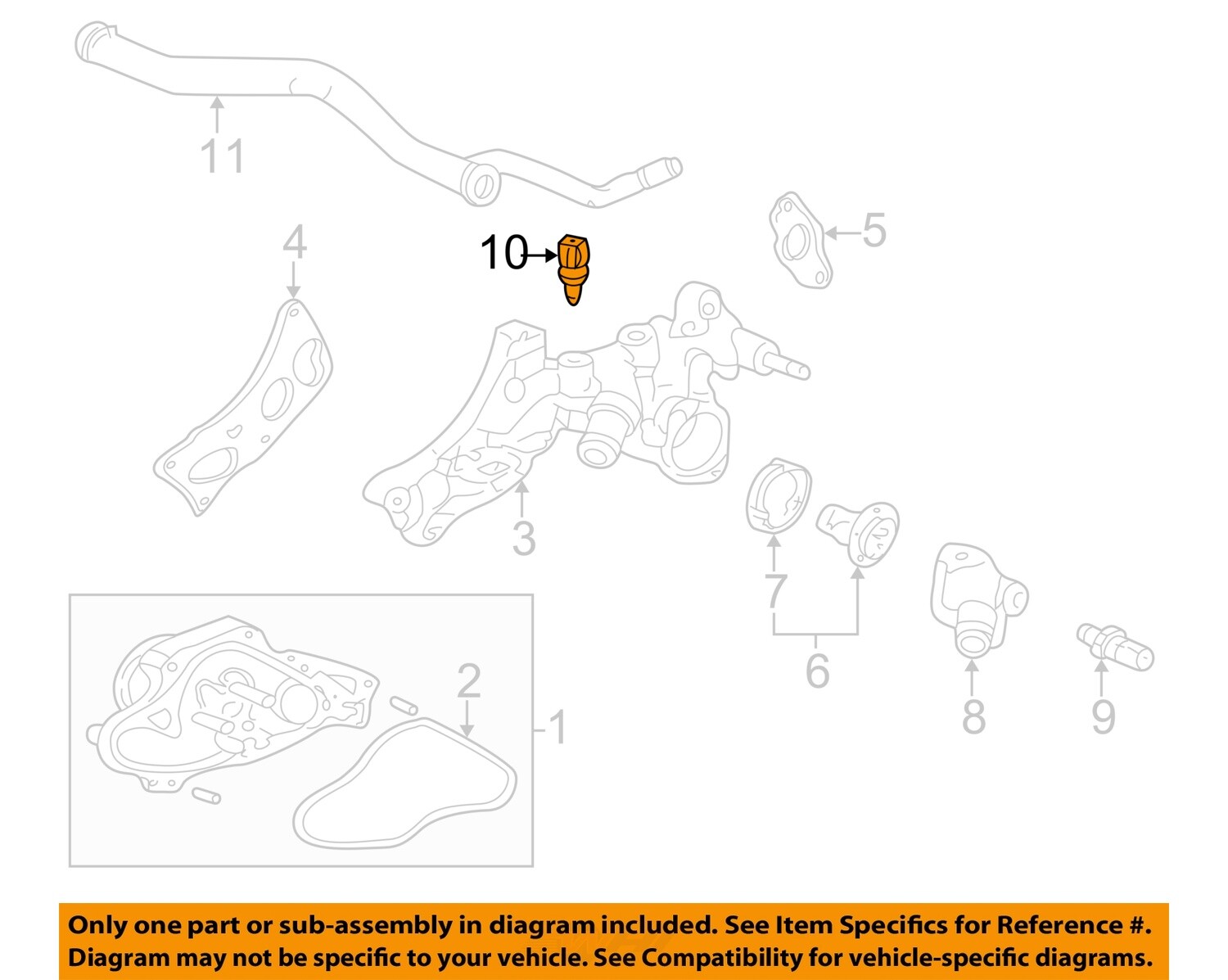 HONDA OEM 96-05 CR-V Cooling Water Pump-Temp Sensor 37870PJ7003 | eBay