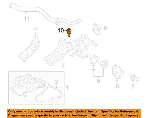 HONDA OEM 96-05 CR-V Cooling Water Pump-Temp Sensor 37870PJ7003 | eBay