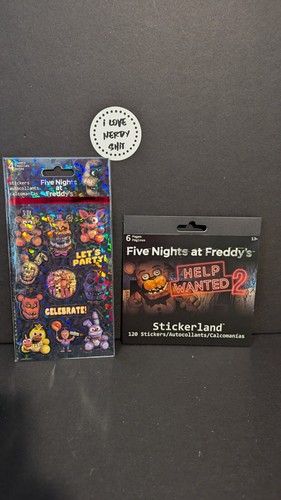 FNAF Sticker Lot Of 2 - Prism/Glossy Pack & 120 Sticker Book | eBay