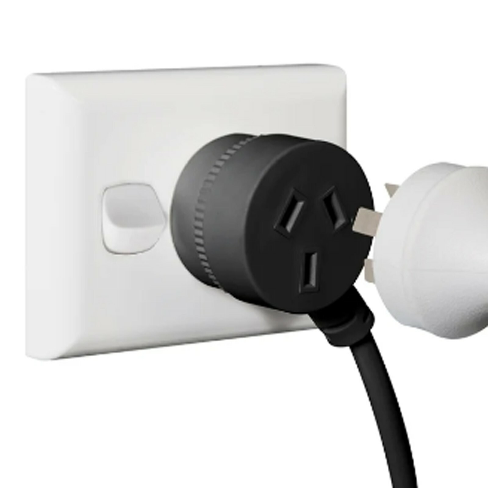 New ARLEC Piggy back Extension Cord Power Lead Cable AU White 1m 2m 3m ...