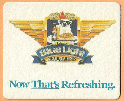 Labatt Blue Light Now Thats Refreshing Beer coaster | eBay
