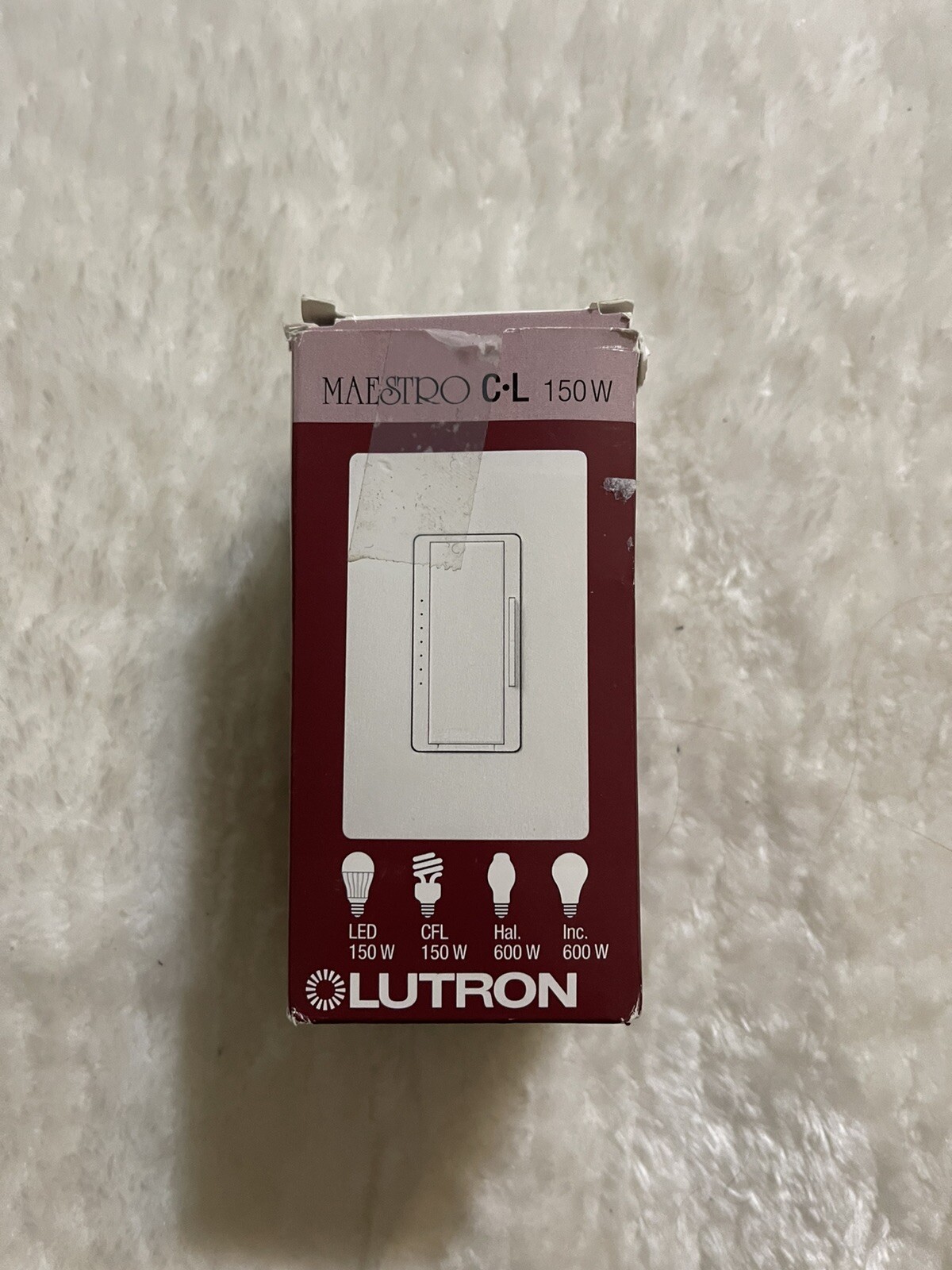 Lutron MACL-153MH-IV Maestro Three Way Dimmer Switch Ivory CFL/LED 150w ...