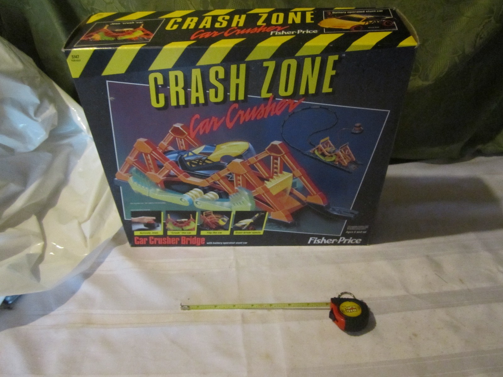 Fisher Price Crash Zone Car Crusher Bridge Stunt Driver NEW Box Jaws ...