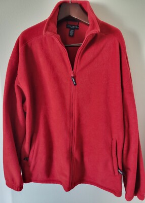 Ivy Crew Fleece XXL Full Zip Men's Fleece Jacket Red | eBay