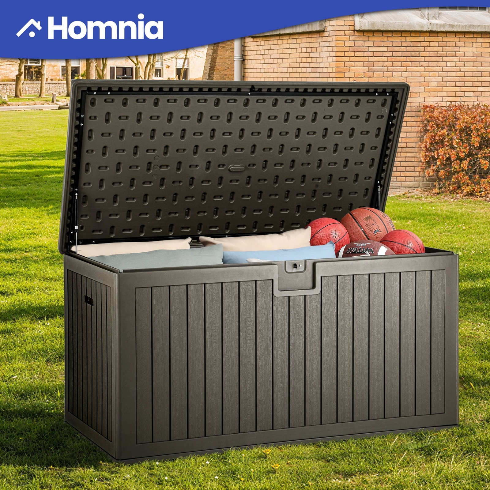 Extra-Large 230 Gallon Outdoor Resin Storage Deck Patio Chest Box ...