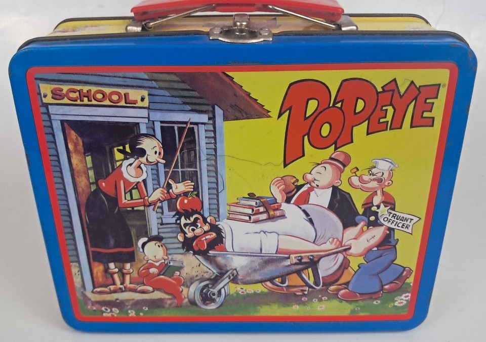 VTG King Features Syndicate 1999 POPEYE THE SAILOR Metal Lunchbox Free ...