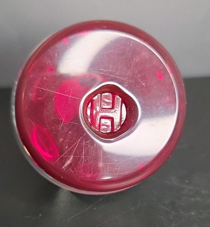 Robert Hamon Paperweight Singed Cameo Faceted Foot Woman Sulphide Red ...