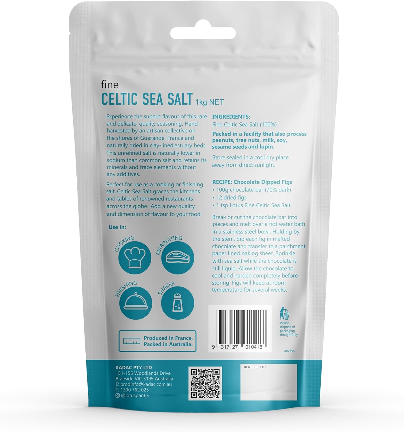 Lotus Celtic Sea Salt 1 kg Pure Sea Quality Flavor | NEW AU Free ...