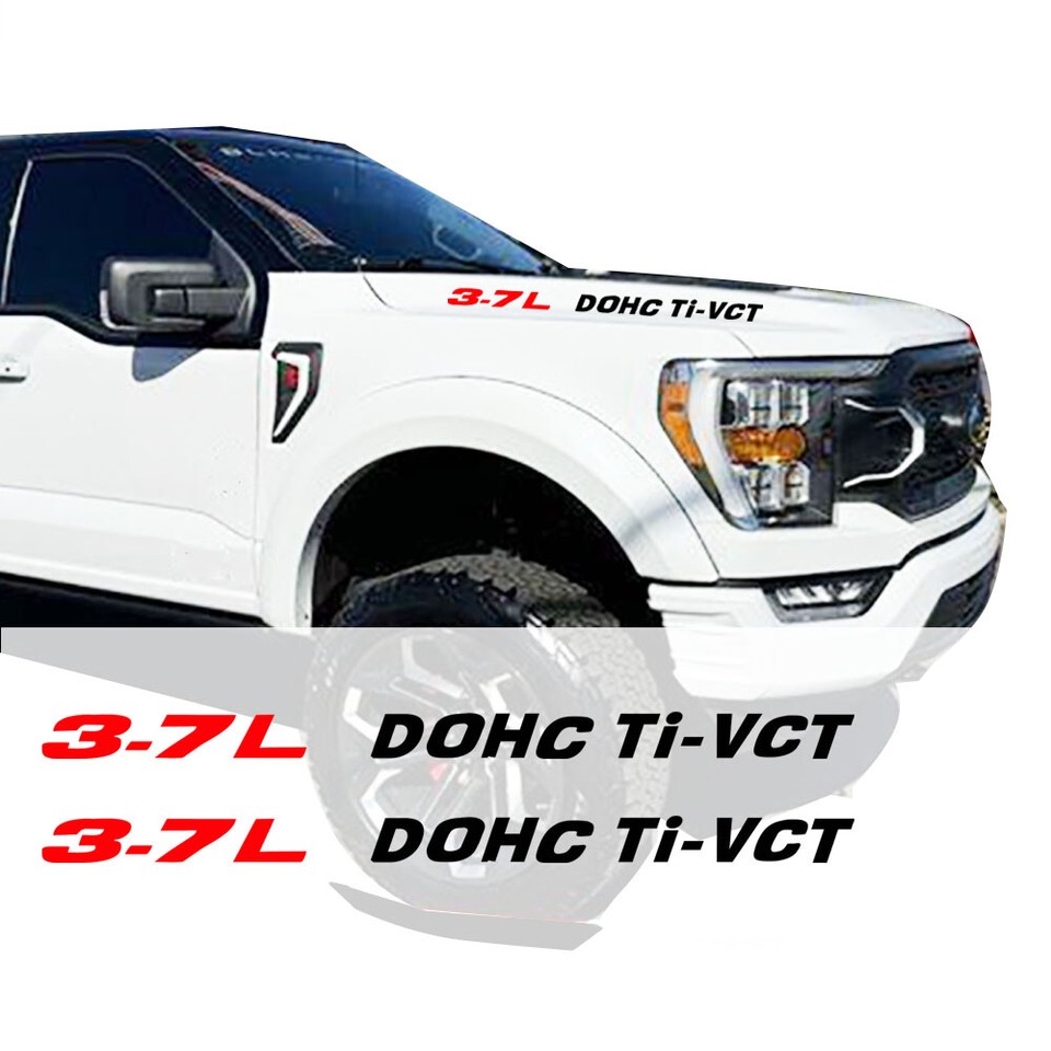 3.7L DOHC Ti-VCT Engine Hood DECALS Emblem stickers for Ford Mustang ...