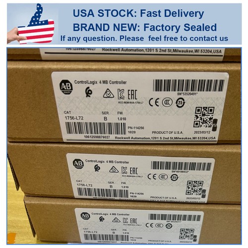 Original New 1756-L72 Allen-Bradley ControlLogix 4MB Controller PLC ...