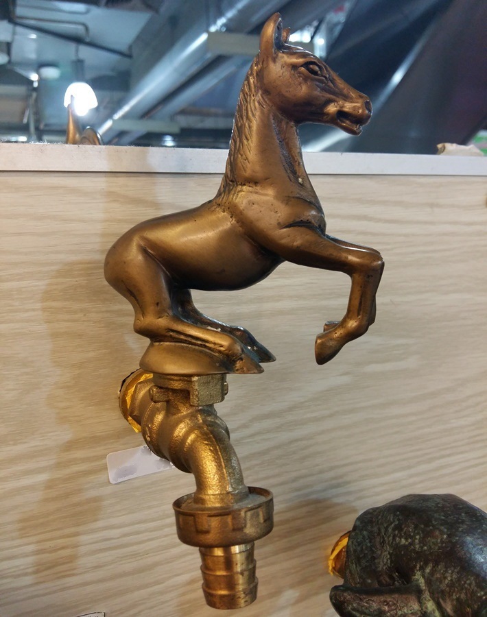 Faucet Brass Horse Garden Spigot Vintage 1/2" Tap Water Lawn Home Decor ...