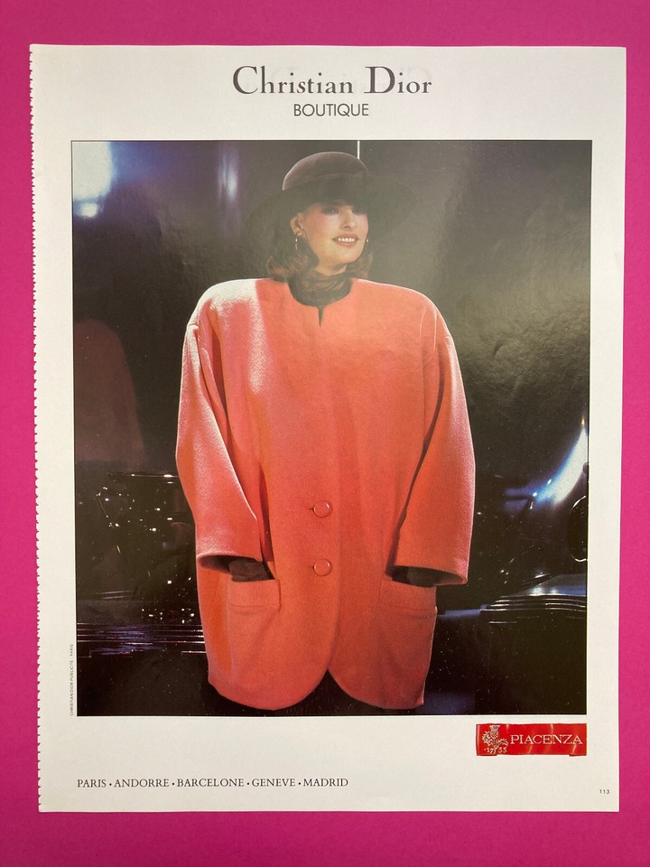 Publicité Christian Dior 1986 vintage automne hiver mode Linda ...