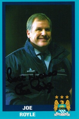 JOE ROYLE MANCHESTER CITY SIGNED 4 X 6 INCH PHOTO CARD REDUCED PRICE ...