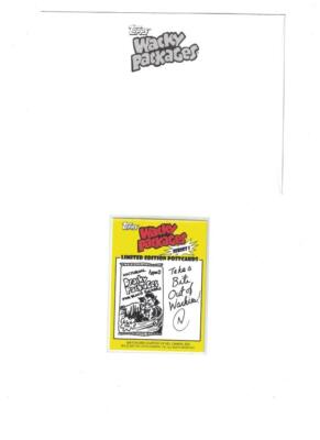 WACKY PACKAGES 1st SERIES POSTCARDS SIGNED + SKETCH CARD DRACKY ...