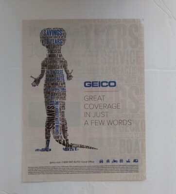 2022 Geico Insurance Print Ad- Gecco Advertising Wall Decor Frame It ...
