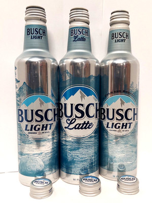 3X BUSCH LIGHT Aluminum Beer Bottles #'s 503975, 503897 & 504065 - ALL ...