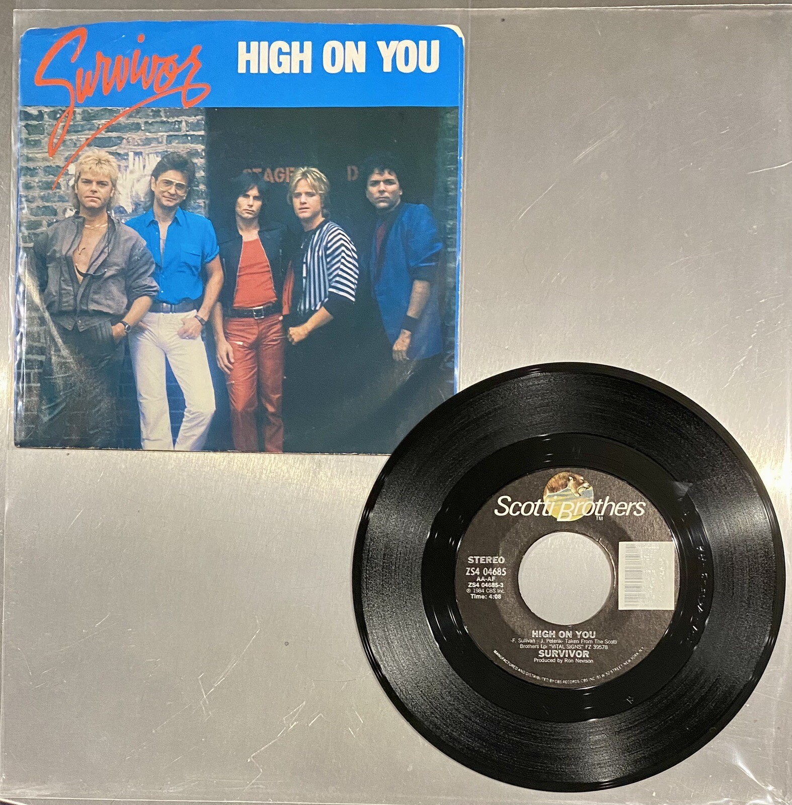 Survivor High On You & Everlasting 7" Record 45rpm 1984 Picture Sleeve ...